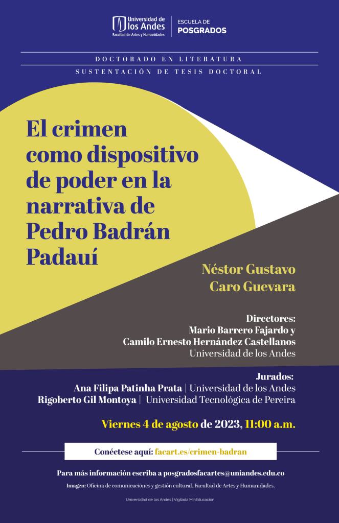 Sustentación de tesis doctoral: El crimen como dispositivo de poder en ...